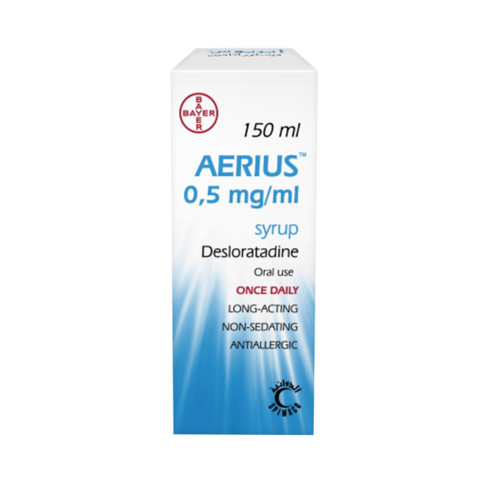 Aerius 0.5mg/Ml Syrup 150ml – Drops Pharmacy