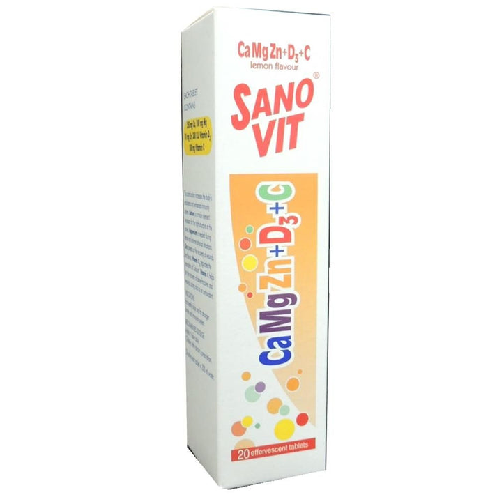 Sanovit Camgzn+D3+C Effervescent Tablets 20 Pieces – Drops Pharmacy